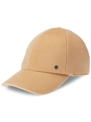 MAISON MICHEL Logo-plaque Felt Cap - Brown