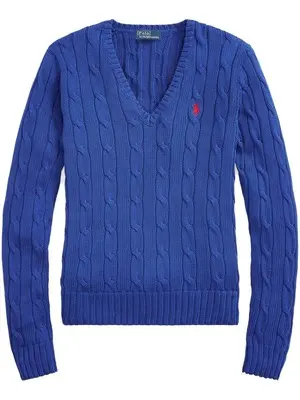 Polo Ralph Lauren Logo-embroidered Cable-knit Sweatshirt
