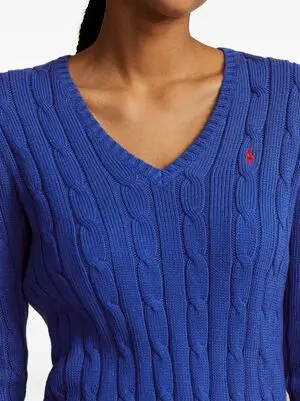Polo Ralph Lauren Logo-embroidered Cable-knit Sweatshirt