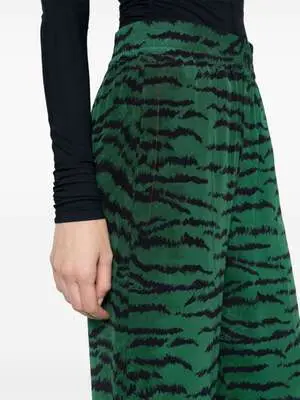 Victoria Beckham Tiger-print Straight-leg Trousers