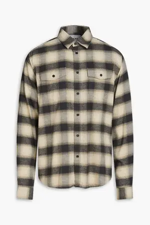 FRAME Checked Cottonflannel Shirt - Beige