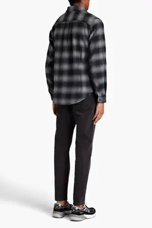 FRAME Checked Cottonflannel Shirt - Dark Gray