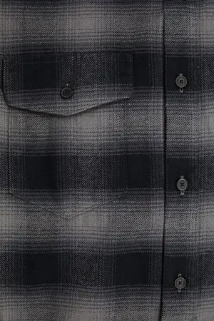 FRAME Checked Cottonflannel Shirt - Dark Gray