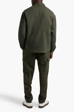 FRAME Woolblend Flannel Overshirt - Army Green