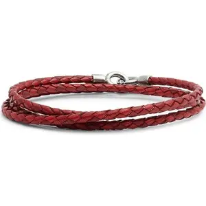DEGS & SAL Braided Wrap Bracelet - Red