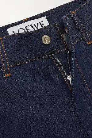 Loewe Anagram Cutout High-rise Straight-leg Jeans - Blue