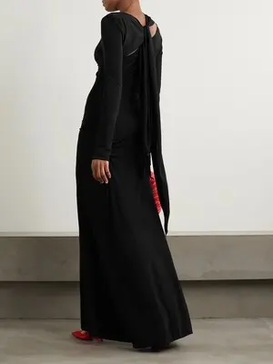 Victoria Beckham Twist-front Cutout Stretch-jersey Gown