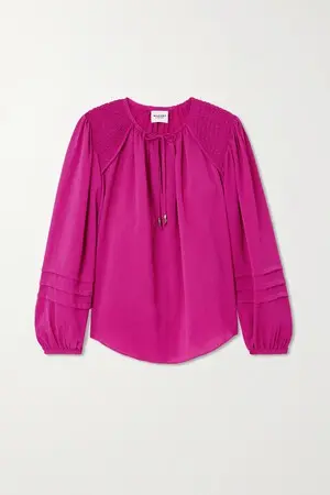 MARANT ETOILE Lamaya Crepe Blouse - Pink
