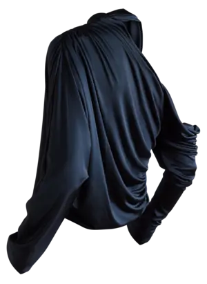 GOLDSIGN The Holden Asymmetric Draped Jersey Bodysuit