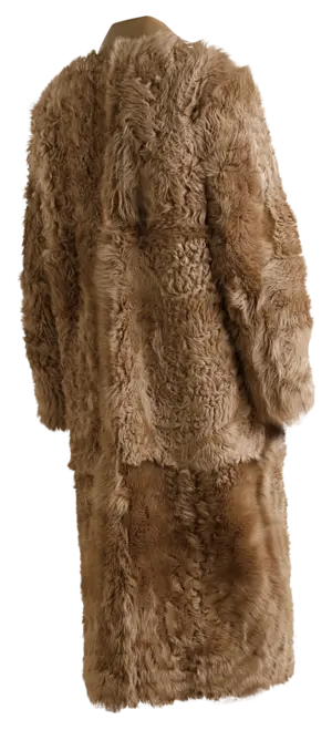 TOTEME Net Sustain Leather-trimmed Shearling Overcoat