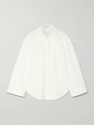 Brunello Cucinelli Oversized Cotton-blend Poplin Shirt