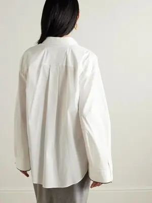 Brunello Cucinelli Oversized Cotton-blend Poplin Shirt