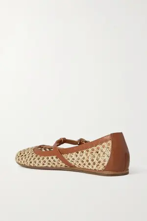 ANCIENT GREEK SANDALS Aerati Woven Raffia Ballet Flats - Neutrals