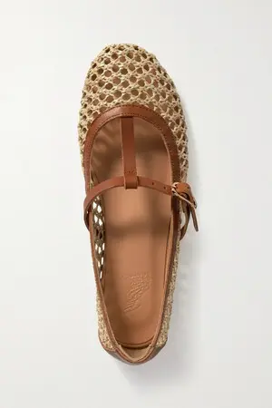 ANCIENT GREEK SANDALS Aerati Woven Raffia Ballet Flats - Neutrals