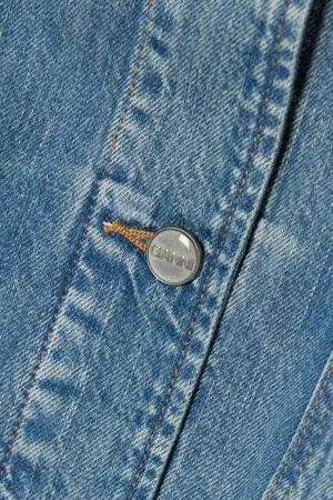 GANNI Net Sustain Tint Oversized Organic Denim Jacket