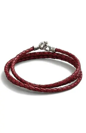 DEGS & SAL Braided Wrap Bracelet - Saddle