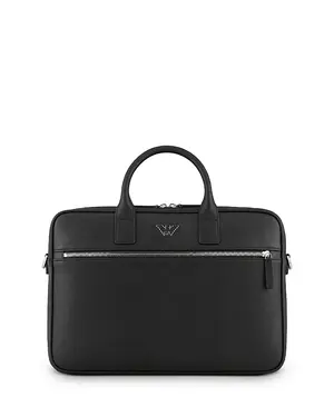 Emporio Armani Eagle Plated Briefcase - Black