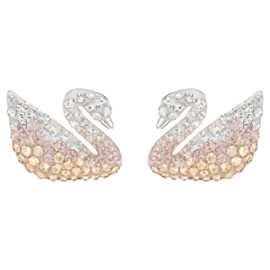 SWAROVSKI Swan Stud Earrings - Beige