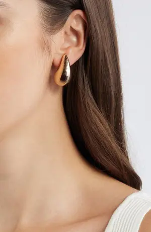 OPEN EDIT Teardrop Stud Earrings - Gold