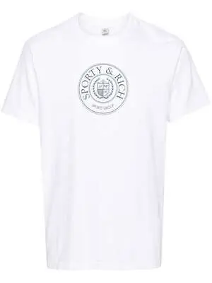 Sporty & Rich Connecticut Crest Cotton T-shirt