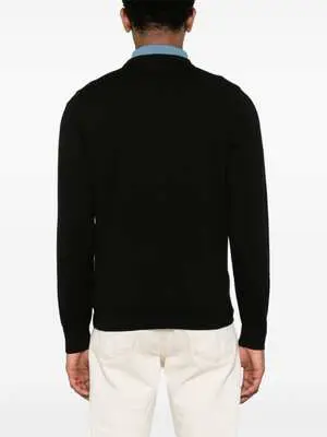 Paul Smith Zebra-motif Organic Cotton Jumper - Black