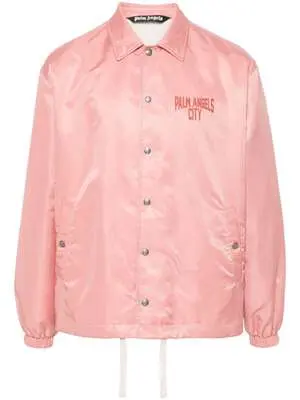 Palm Angels Logo Print Gabardine-weave Jacket