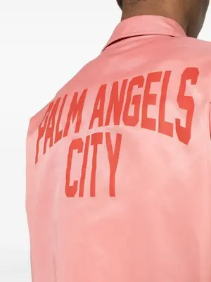 Palm Angels Logo Print Gabardine-weave Jacket
