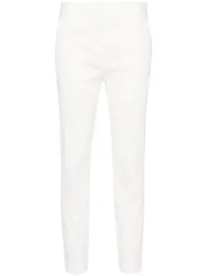 Pinko Pressed-crease Tapered Trousers - White