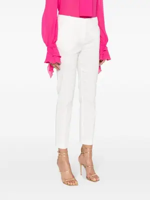 Pinko Pressed-crease Tapered Trousers - White