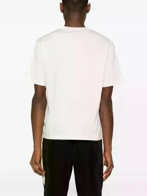 Palm Angels Logo-embroidered Cotton T-shirt - Neutrals