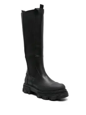 GANNI Knee-high Chelsea Boots - Black