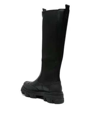 GANNI Knee-high Chelsea Boots - Black