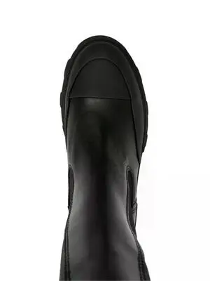 GANNI Cleated Faux-leather Chelsea Boots - Black