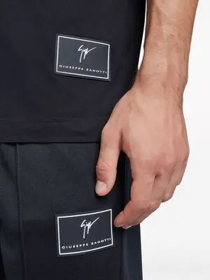 GIUSEPPE ZANOTTI Lr-43 Cotton Track Shorts - Black
