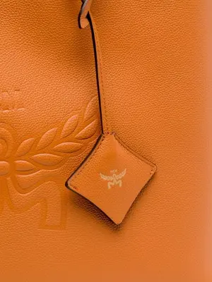 Mcm Himmel Medium Leather Tote - Brown