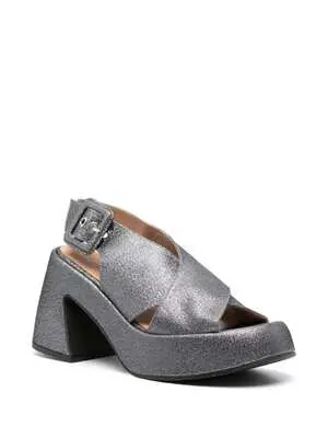 GANNI 95mm Glitter Platform Sandals