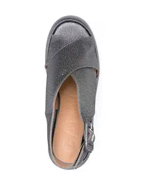 GANNI 95mm Glitter Platform Sandals