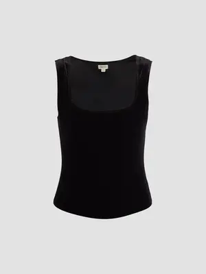 L'Agence Velvet Squareneck Bodysuit