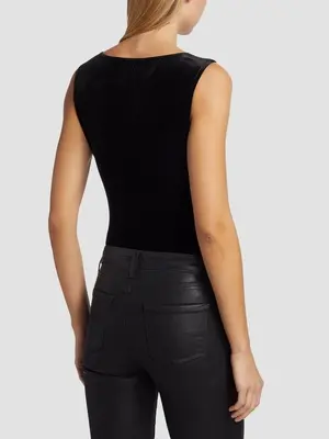 L'Agence Velvet Squareneck Bodysuit