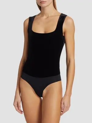 L'Agence Velvet Squareneck Bodysuit