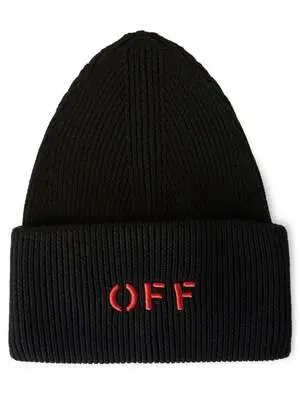 Off-White 2024 Lunar New Year Logo-embroidered Beanie - Black