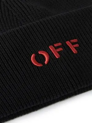 Off-White 2024 Lunar New Year Logo-embroidered Beanie
