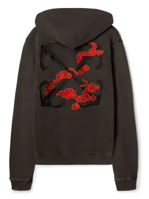 Off-White 2024 Lunar New Year Arrows Cotton Hoodie