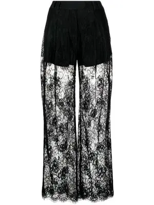 FLEUR DU MAL Wide-leg Lace Trousers
