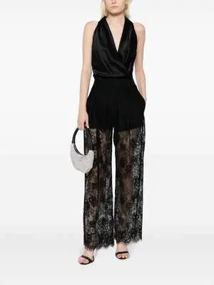 FLEUR DU MAL Wide-leg Lace Trousers