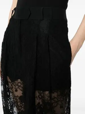 FLEUR DU MAL Wide-leg Lace Trousers