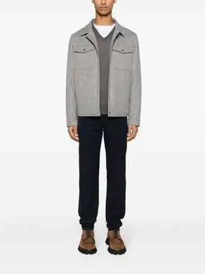 Brunello Cucinelli Cargo-pockets Cotton Trousers - Blue
