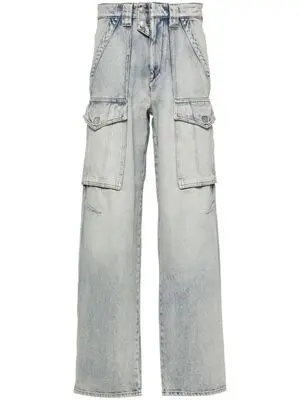 MARANT ETOILE Heilani Mid-rise Faded-effect Jeans