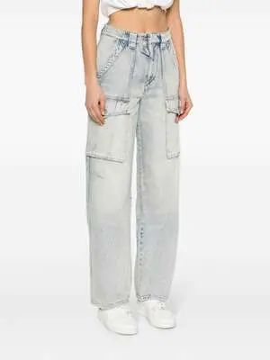MARANT ETOILE Heilani Mid-rise Faded-effect Jeans