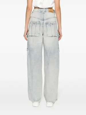 MARANT ETOILE Heilani Mid-rise Faded-effect Jeans